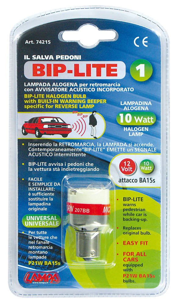 Ampoule feu de recul avec signal 12 volts 10 watts BIP-LITE P21W BA15 ...